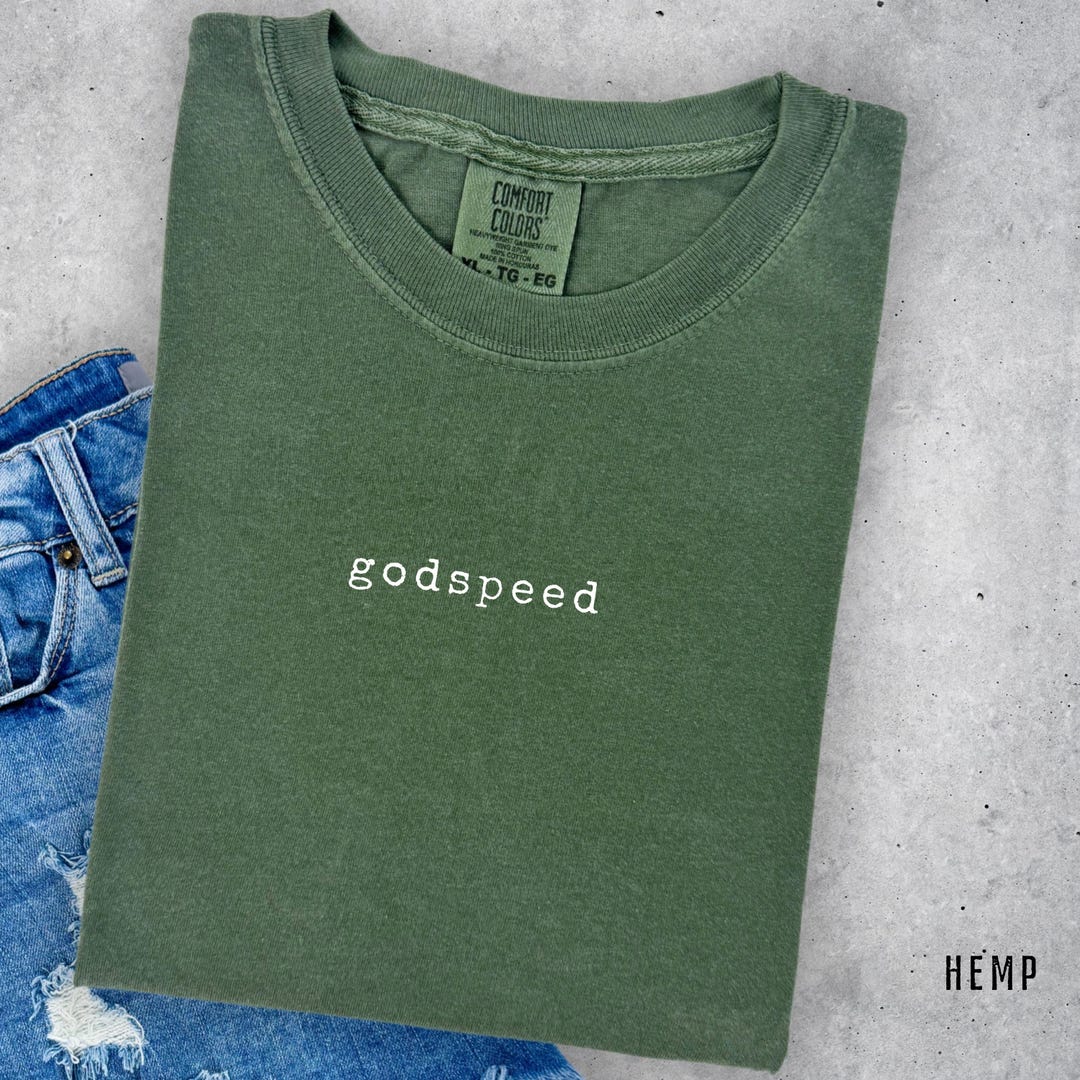 Godspeed Unisex Garment-dyed T-shirt Christian Inspirational Tee Casual ...