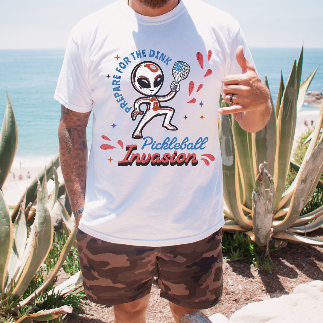 Pickleball Invasion Shirt for Dad, Alien Invasion Pickleball Gift ...