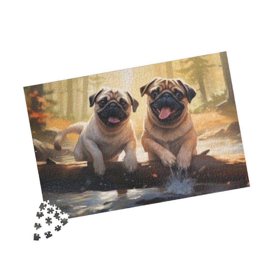 Pugs Playing Puzzle, 520-piece Puzzle, 1014-piece Puzzle - Etsy