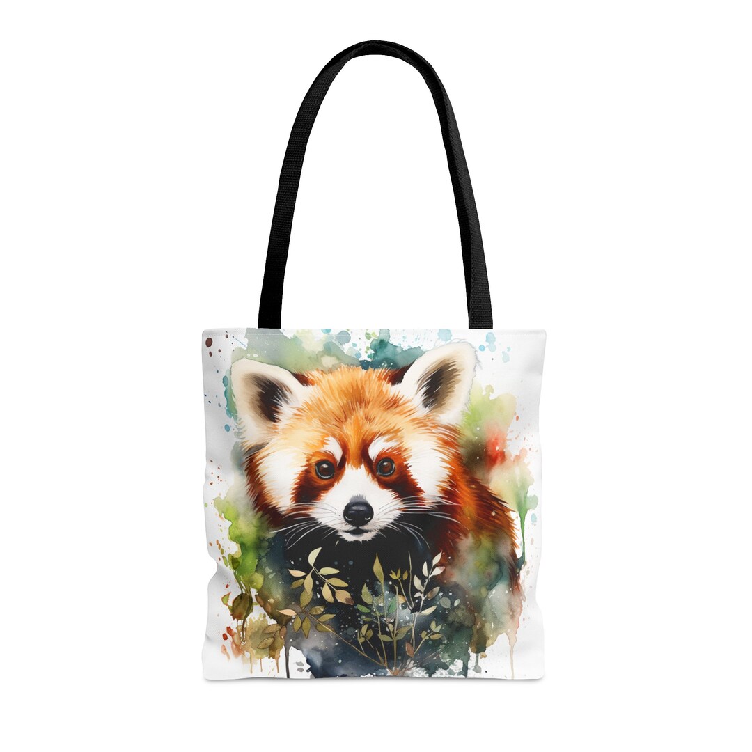 Red Panda Tote Bag, Watercolor Shopping Bag - Etsy