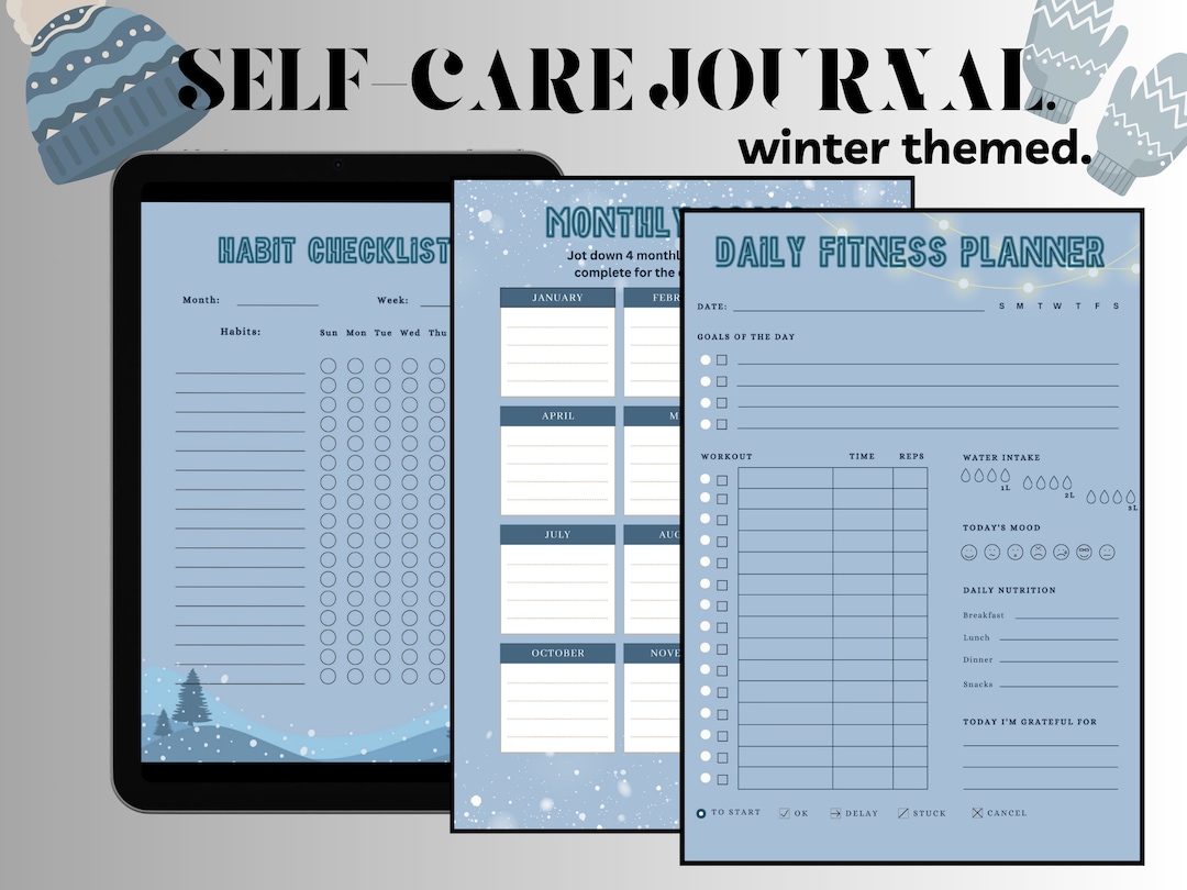14- Page Self-care Journal | Healthy Lifestyle Printable | Winter ...