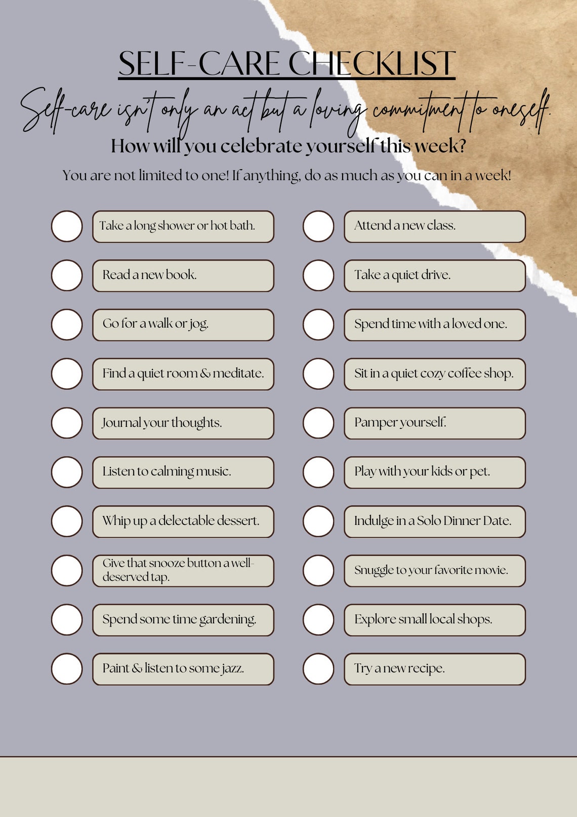 Self-care Printable, Instant Download, Coloring Page, Daily Reflections ...