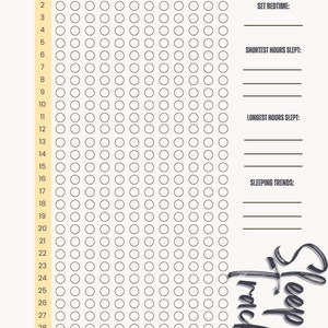 Sleep Tracker | Habit Tracker | Daily or Monthly Tracker | Digital ...