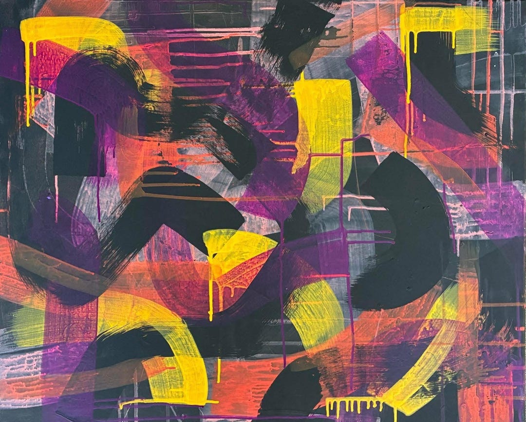 Staying Human – Original Abstract Painting | Modern Expressionist Art ...