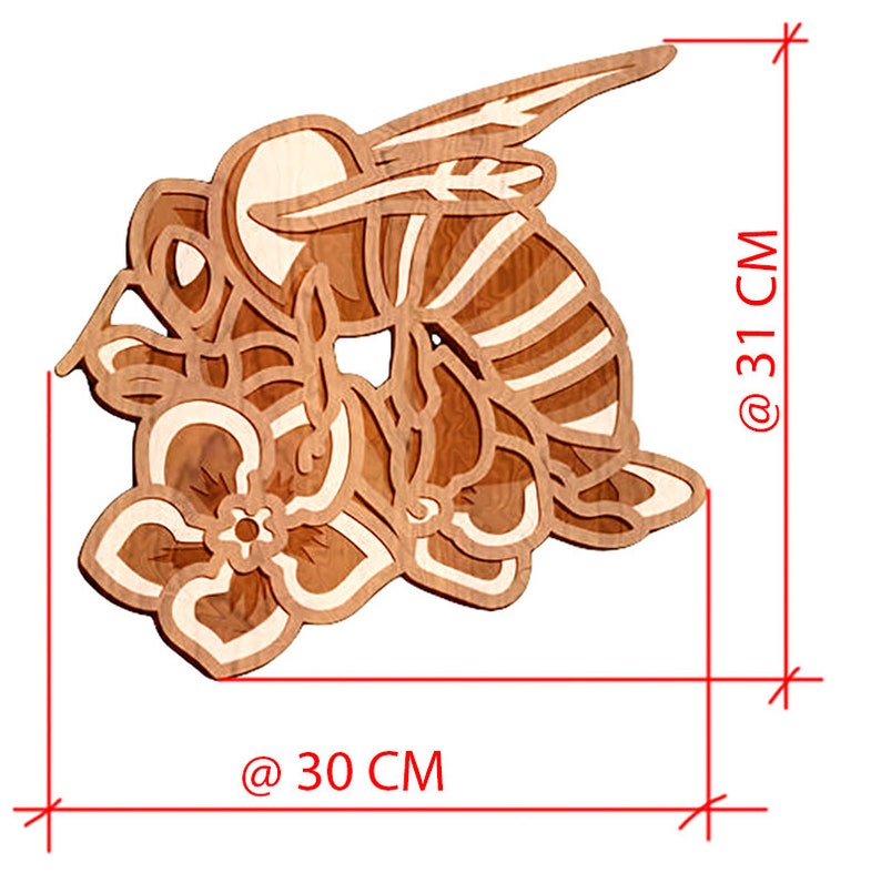 A Laser Cut Wooden Active Bee. - Etsy