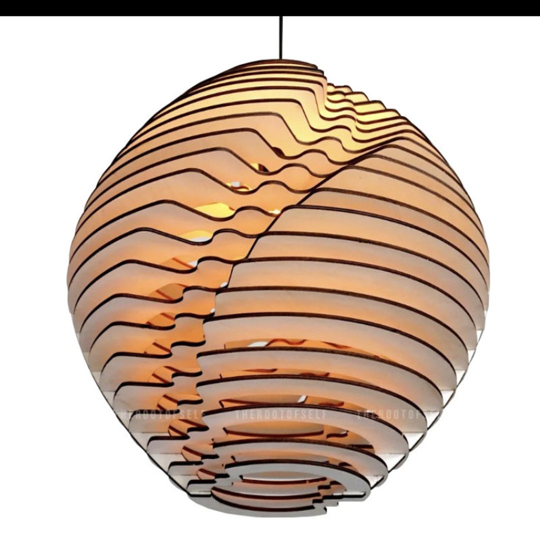 Beehive Ceiling Wooden Laser-cut Chandelier - Etsy