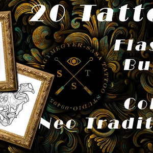 Procreate Tattoo Flash Bundle | Procreate Stamps | Procreate Stencil ...