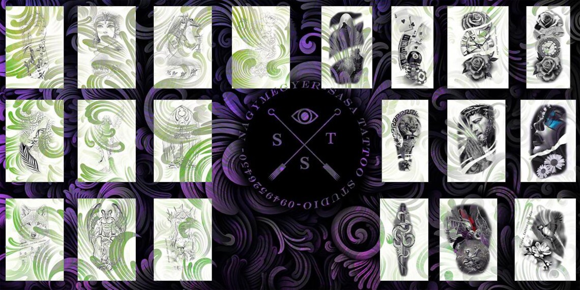 Realistic Tattoo Flash Bundle | Tattoo Stencil | Flesh| Design| - Etsy