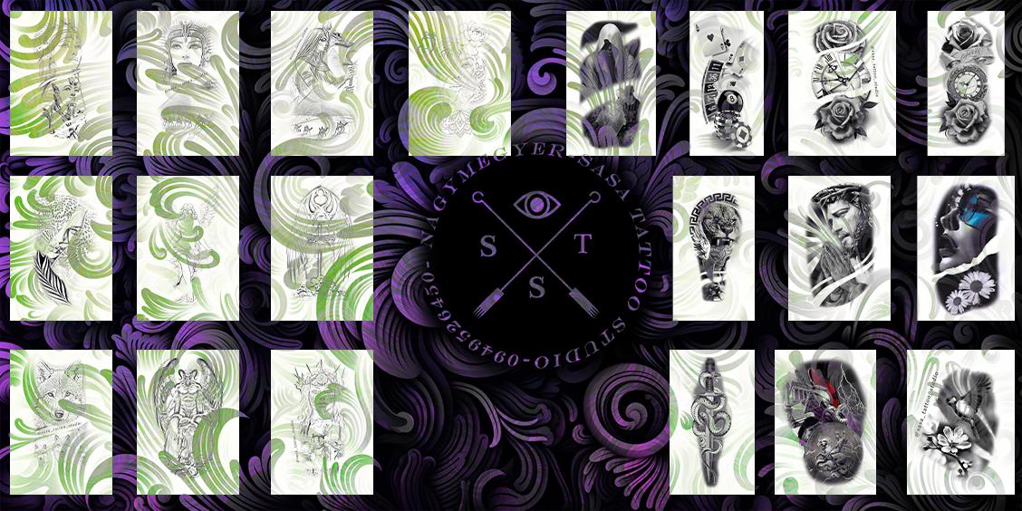 Realistic Tattoo Flash Bundle Tattoo Stencil Flesh Design - Etsy