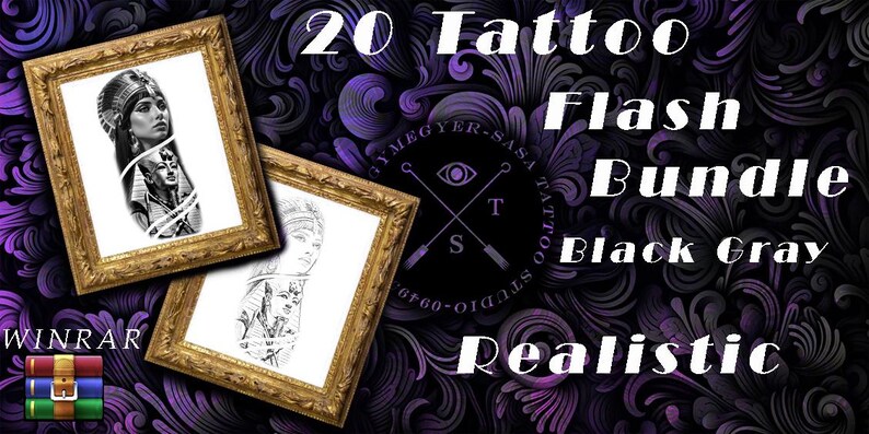 Realistic Tattoo Flash Bundle | Tattoo Stencil | Flesh| Design| - Etsy