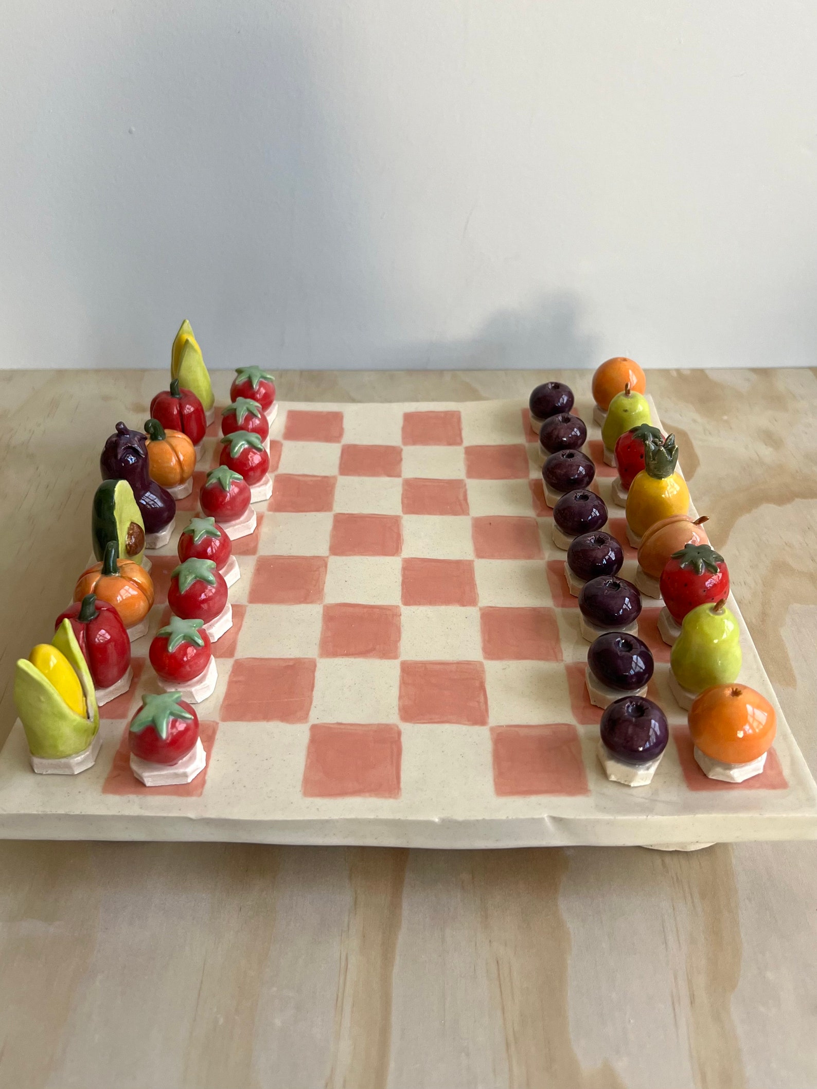 Fruits Vs. Wannabe Veg Chess Set Fruit Vegetable Themed Unique Chess ...