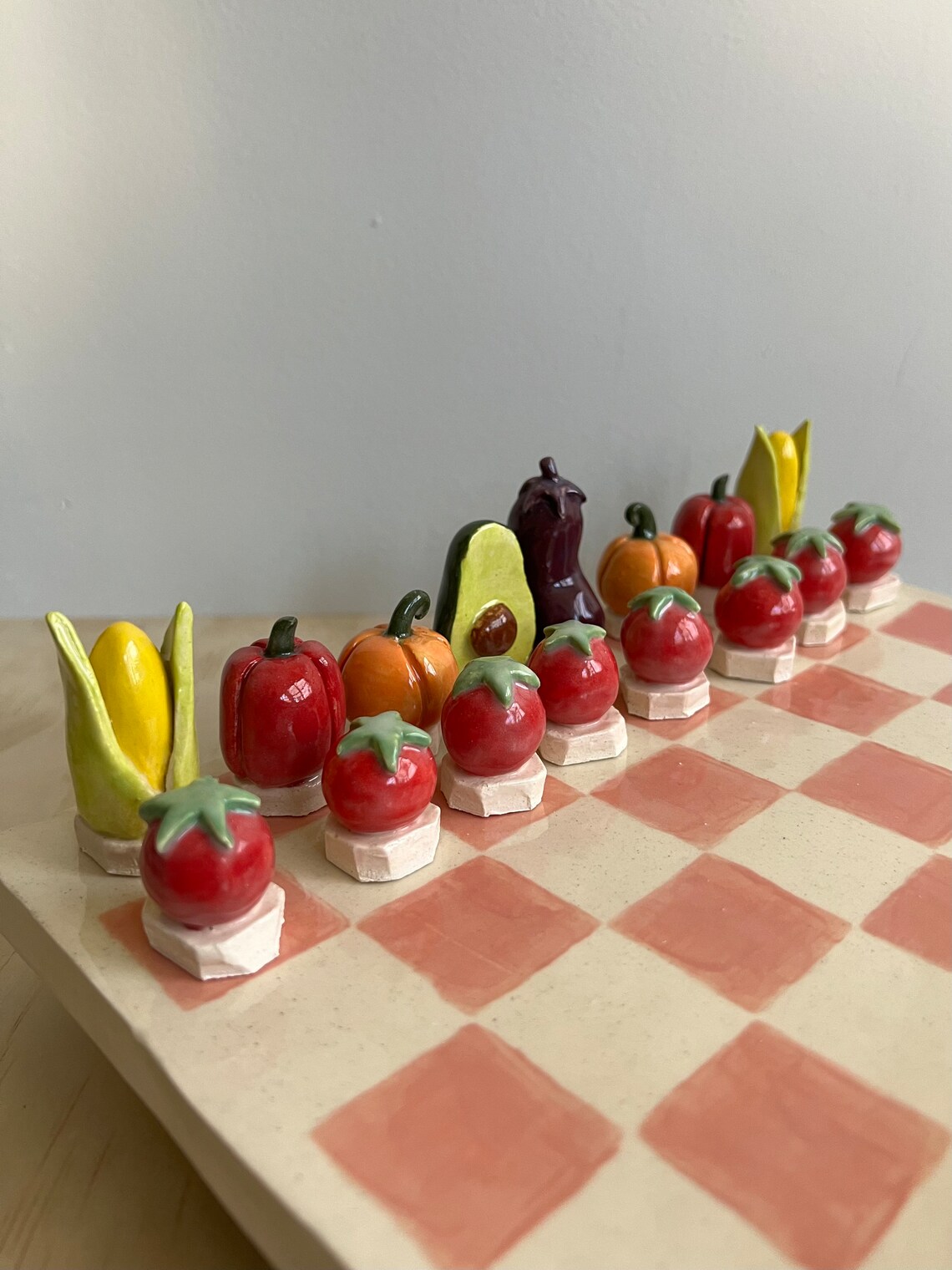 Fruits Vs. Wannabe Veg Chess Set Fruit Vegetable Themed Unique Chess ...
