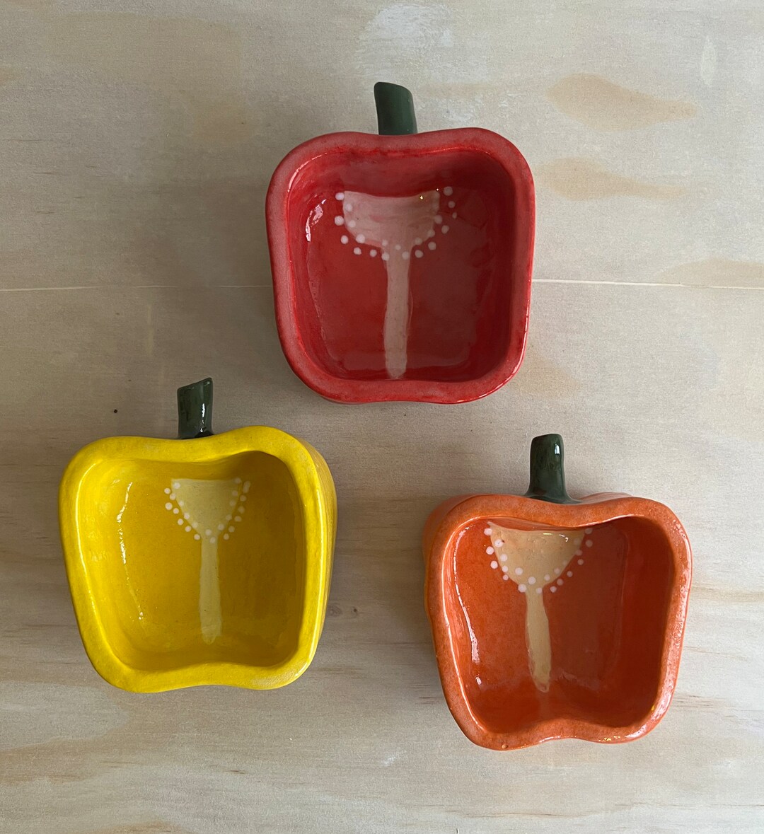 Mini Ceramic Bell Pepper Bowl Handmade Serving Dish - Etsy