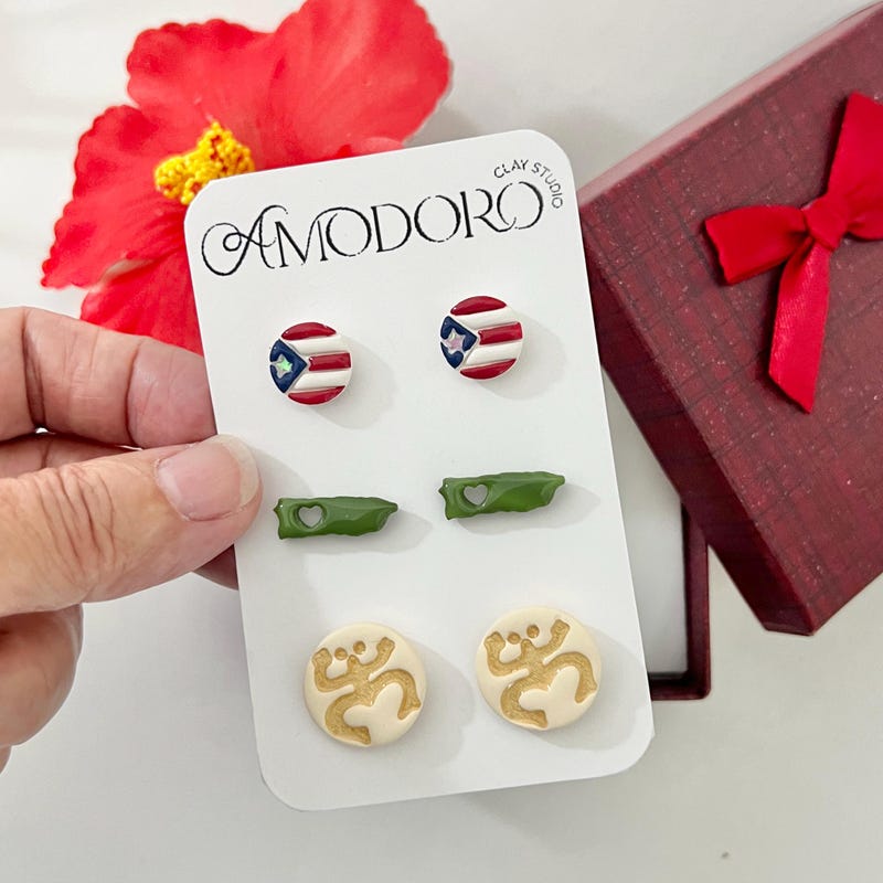 Island Studs - Etsy