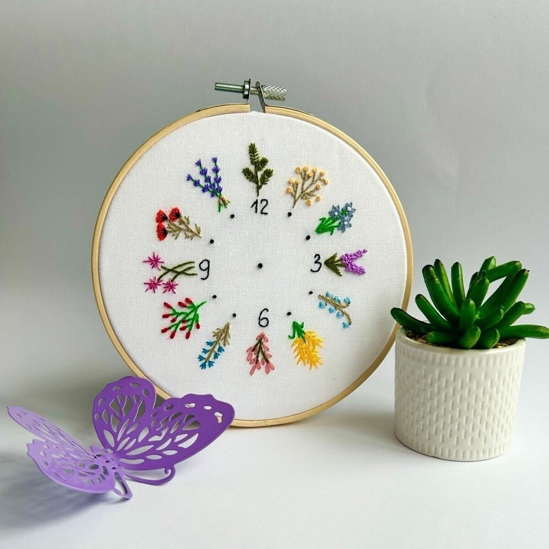Embroidery Clock - Etsy