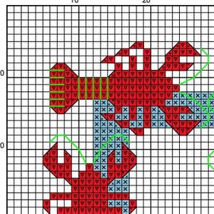 Lobster Border Cross Stitch Pattern – Nautical Coastal Frame Design ...