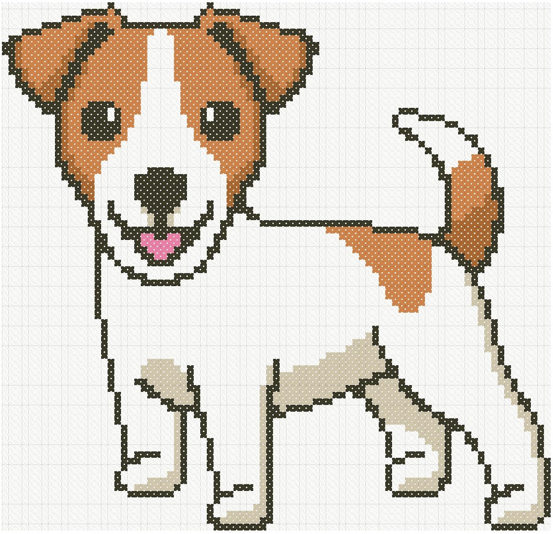 Cross Stitch Pattern Jack Russell Terrier, Cute Jack Russell Terrier ...