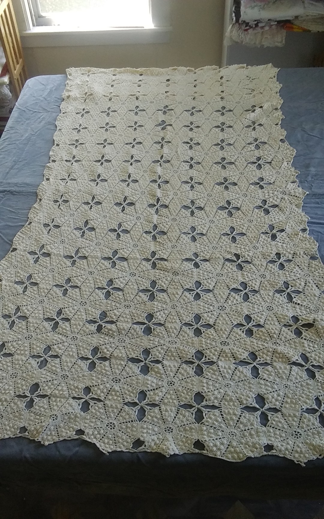 Antique Crocheted Lace Bedspread From the Convent - Etsy