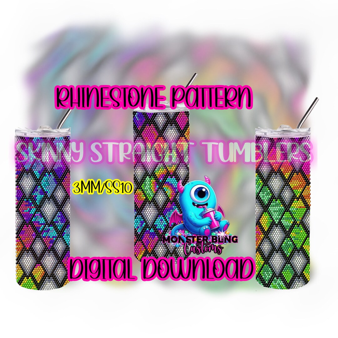 3mm/ss10 Dragon Scale Tie Dye Digital Download. Rhinestone Pattern for Tumblers DIY - Etsy