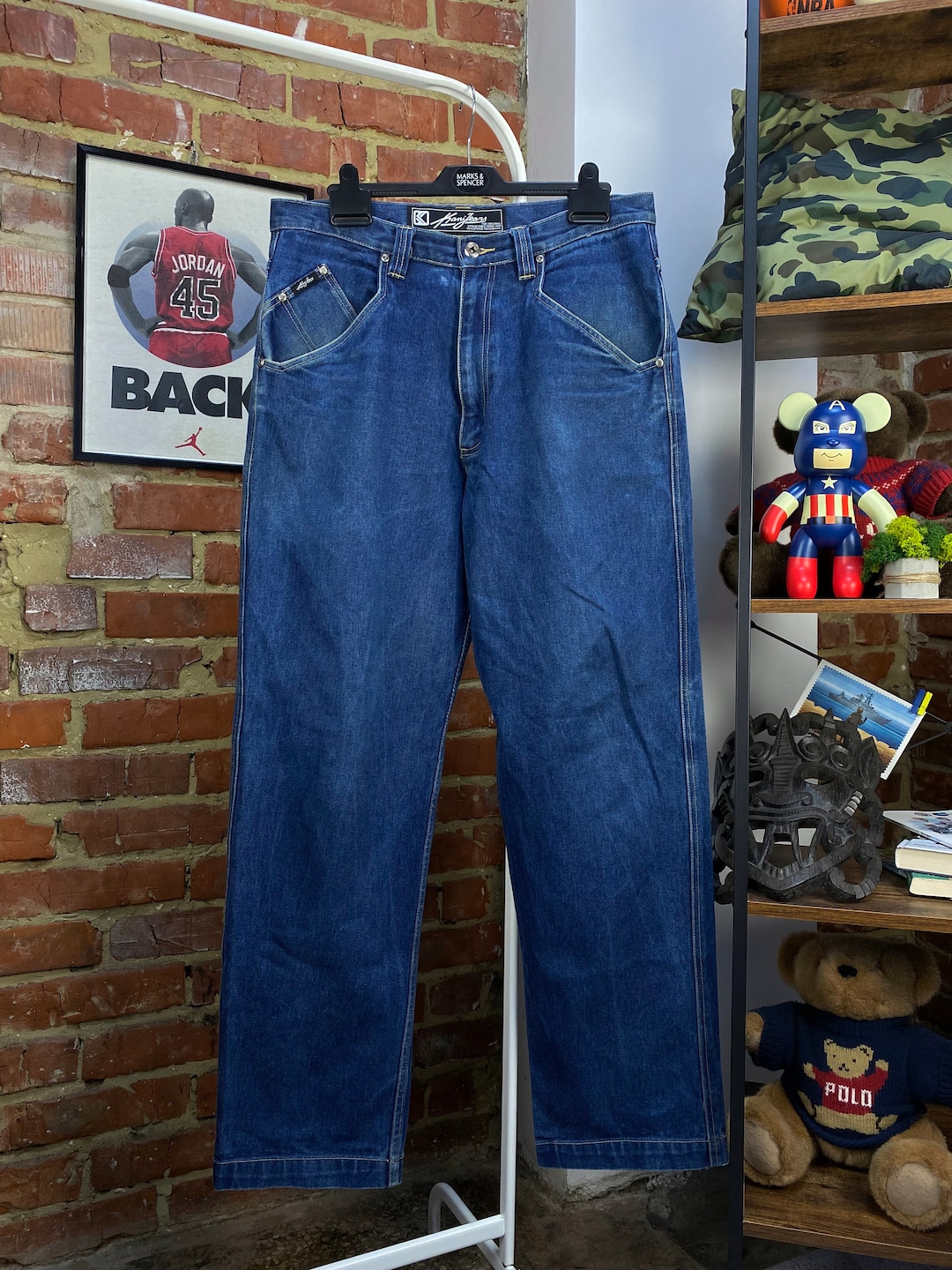 Vintage Karl Kani Baggy Big Blue Jeans - Etsy