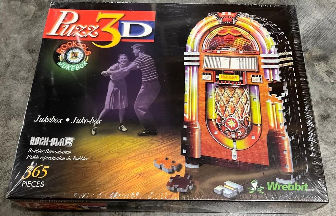 Jukebox, 365 Piece 3D Jigsaw Puzzle Made by Wrebbit Puzz-3d Jigsaw Puzzle, Brand New and Sealed ...