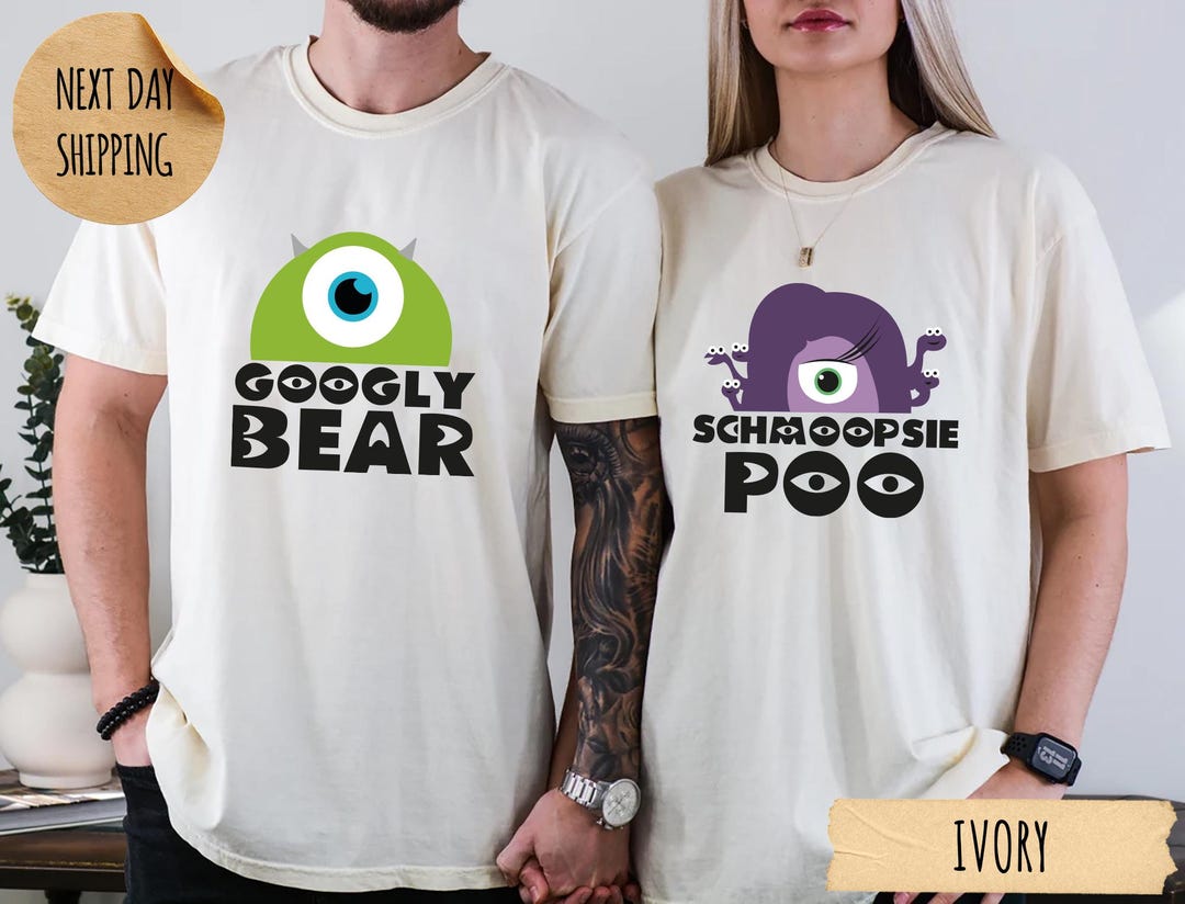 Googly Bear and Schmoopsie Poo Couple Comfort Colors Shirts, Monsters ...