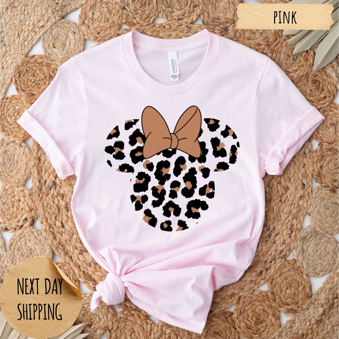 Leopard Print Minnie Mouse T-shirt, Animal Kingdom T-shirt, Women's ...