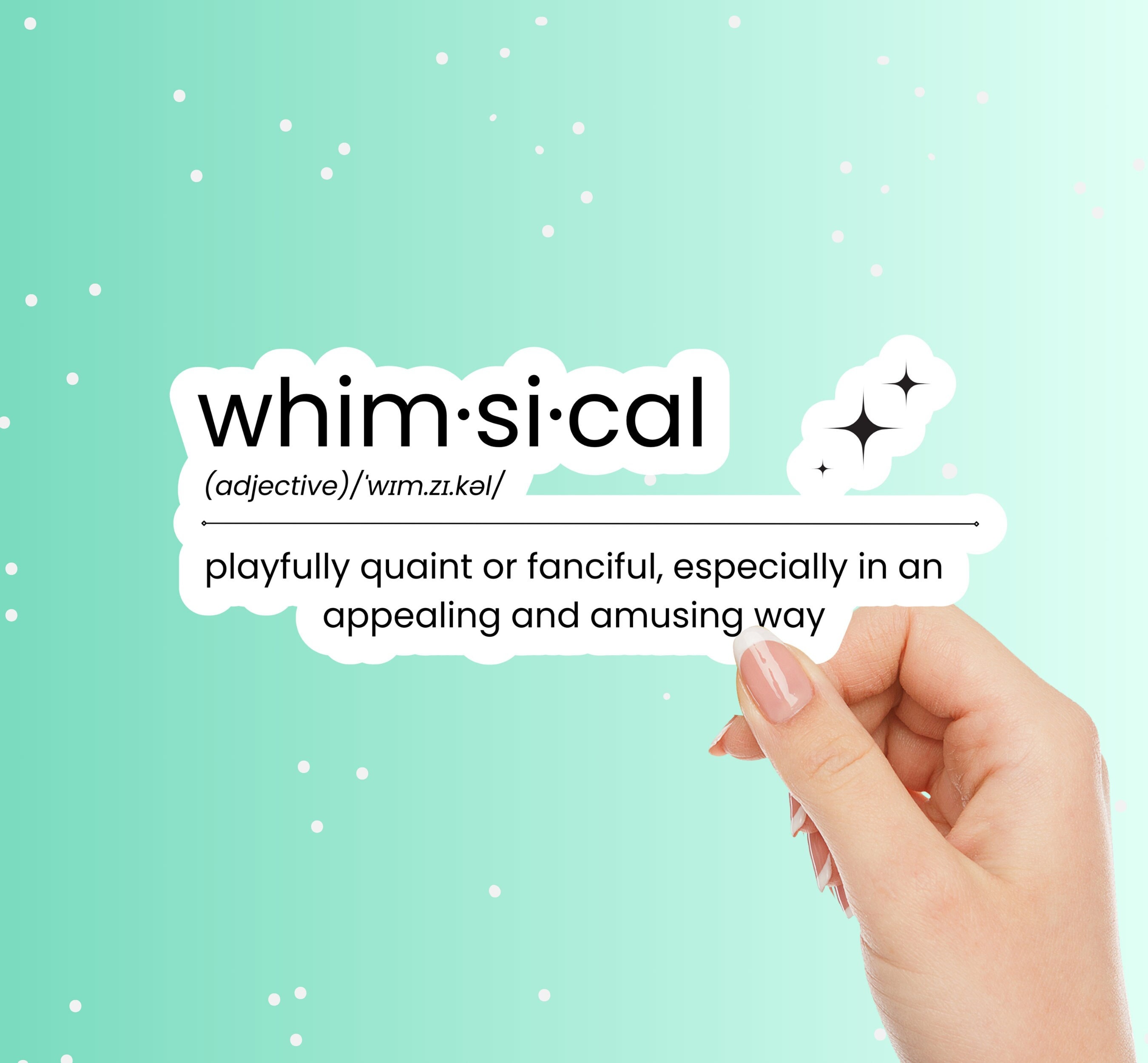 Whimsical Definition Cute Kiss-cut Stickers - Etsy