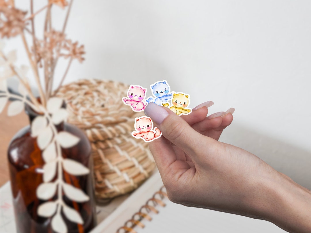 Tiny Cat Stickers Pastel Kittens Planner Stickers - Etsy