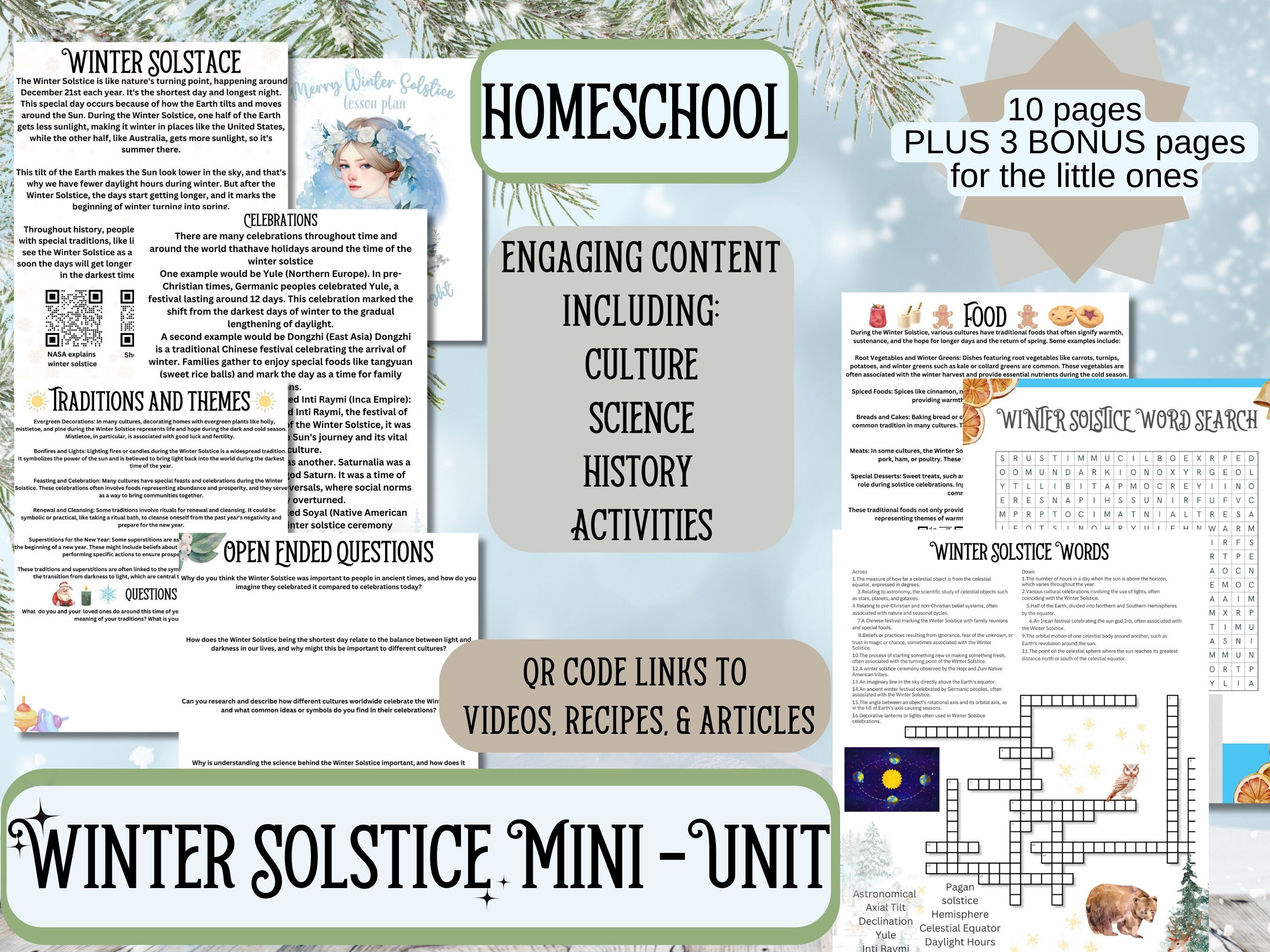 Winter Solstice Lesson for Homeschooling-mini-unit Exploring Culture ...