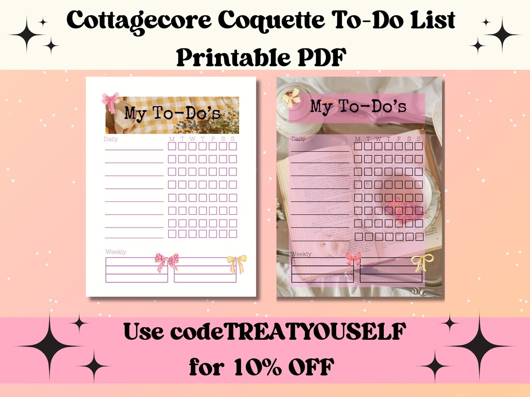 Cottagecore Coquette To-do List, Aesthetic Remember Notes, Beautiful ...
