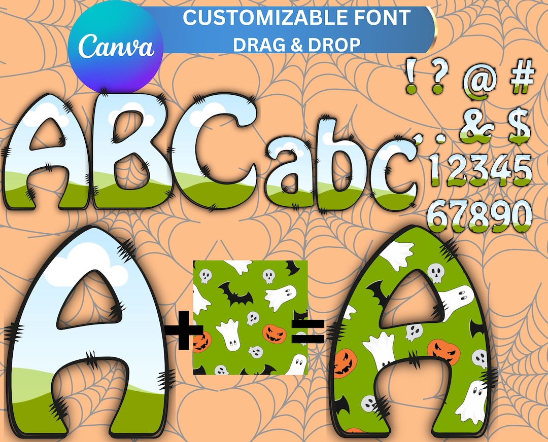 Customizable Doodle Canva Alphabet, Template | Fill Your Own Letters ...