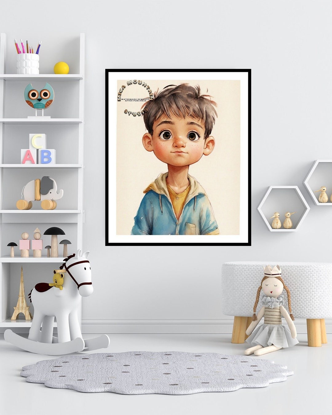 Cute Boy Print , Wall Art, Digital Download, Printable Art, Digital ...