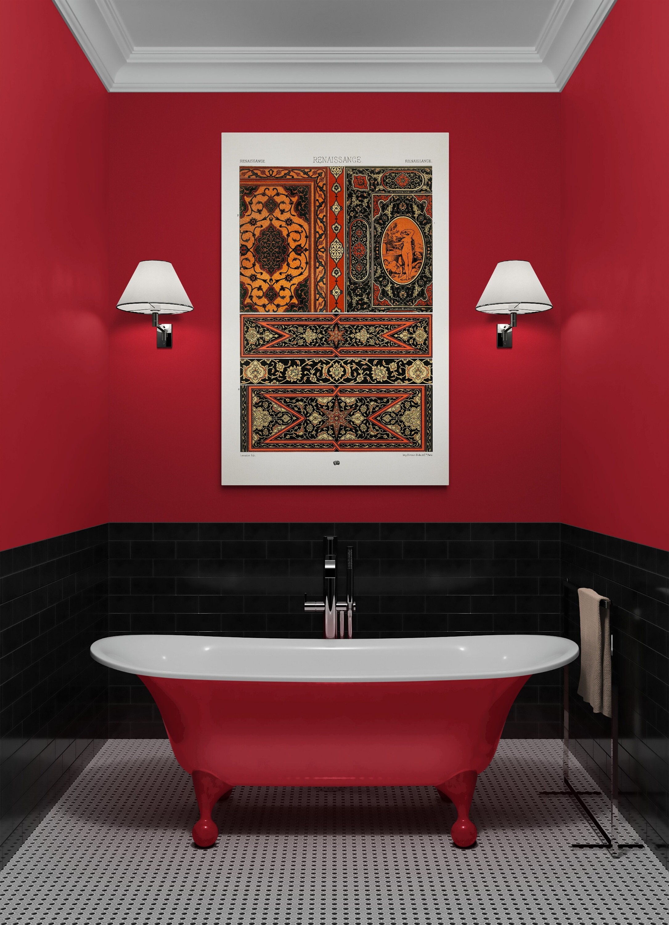 A Printable Renaissance Ornamental Wall Art Design. - Etsy