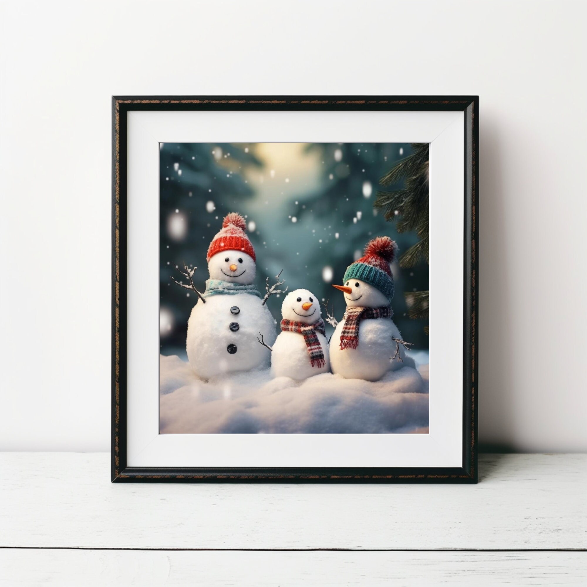 Snowman Wall Decor | Printable Digital Christmas Wall Art | Xmas ...