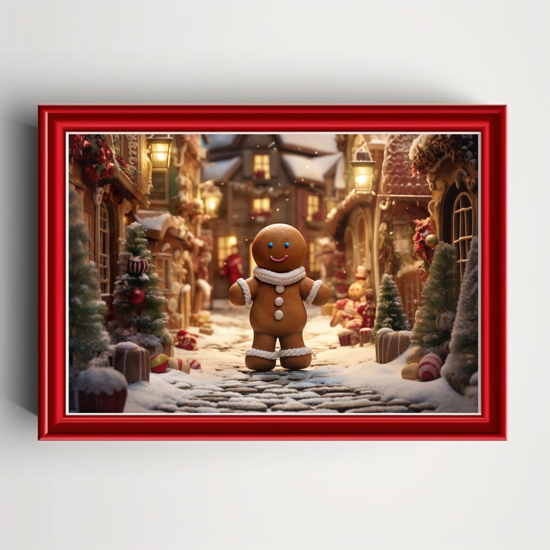 Gingerbread Decorations | Printable Digital Christmas Wall Art ...