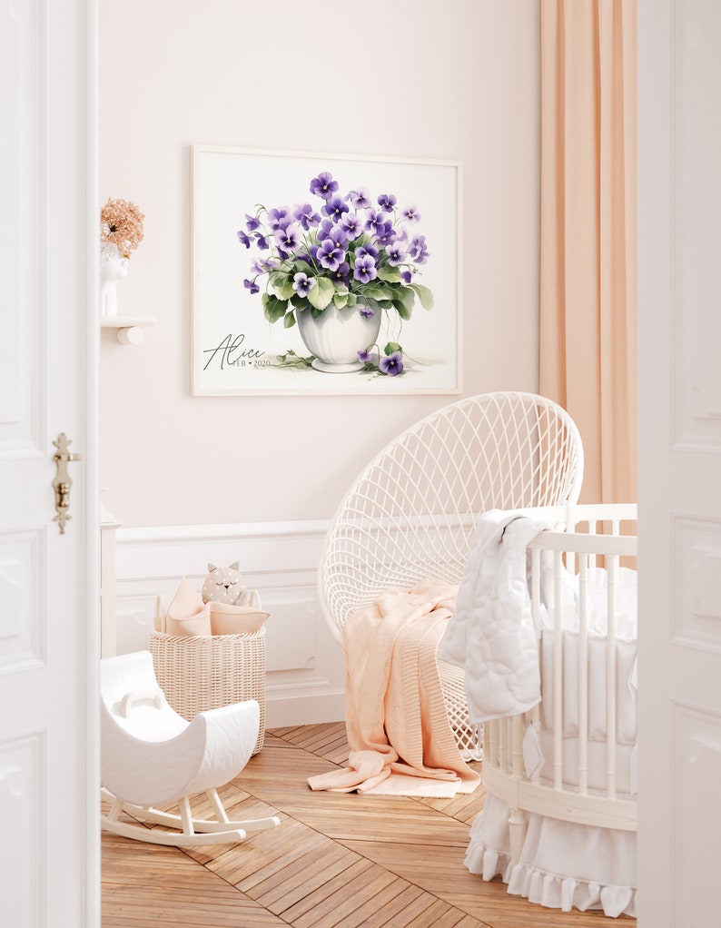 Custom Birth Flower Bouquet Printable Digital Personalized Birth Month ...