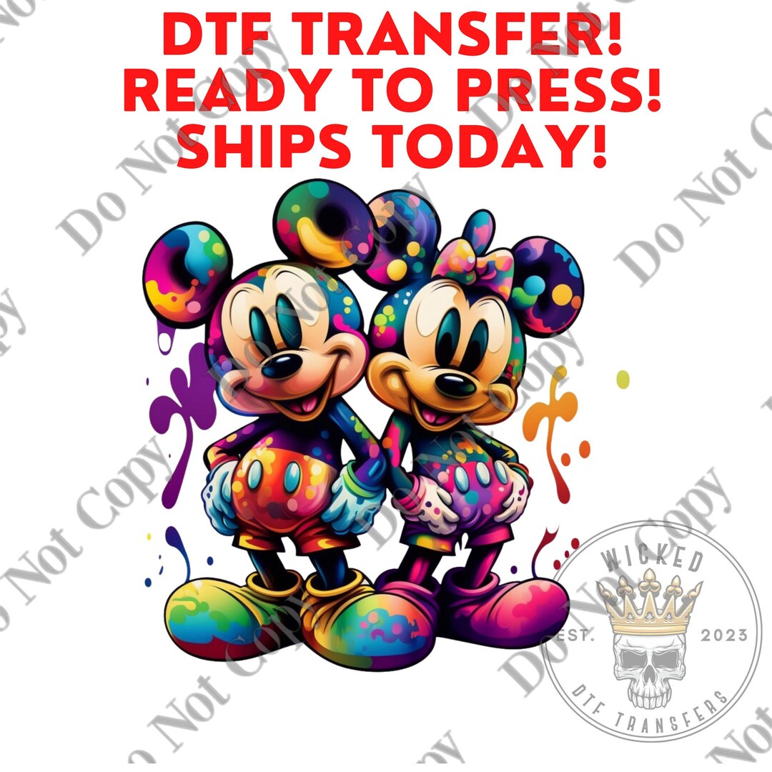 Disney Dtf Transfers Disney DTF Transfer DTF Cold Peel - Etsy