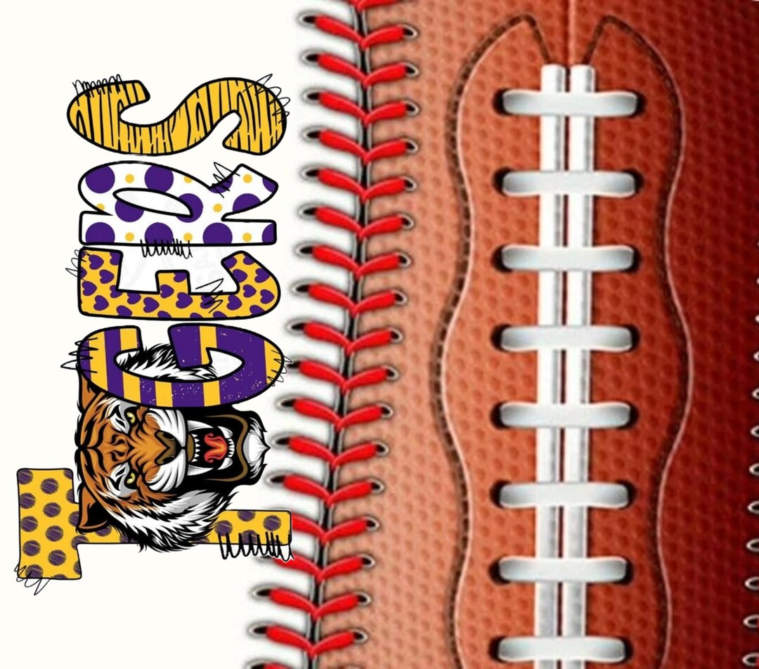 Tigers Purple and Gold Baseball/football - Etsy