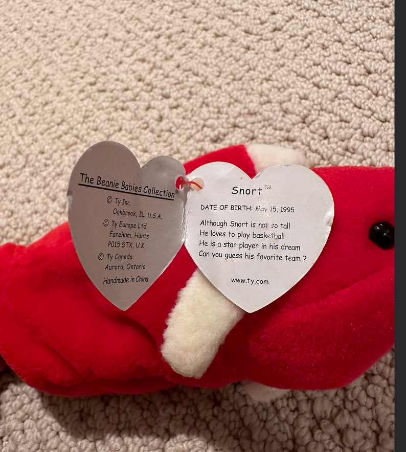 Snort the Red Bull Rare Beanie Baby - Etsy