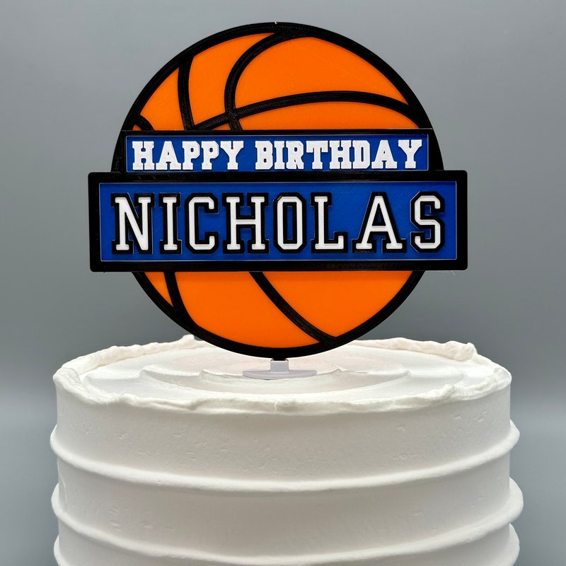 Basketball Cake Topper - Etsy