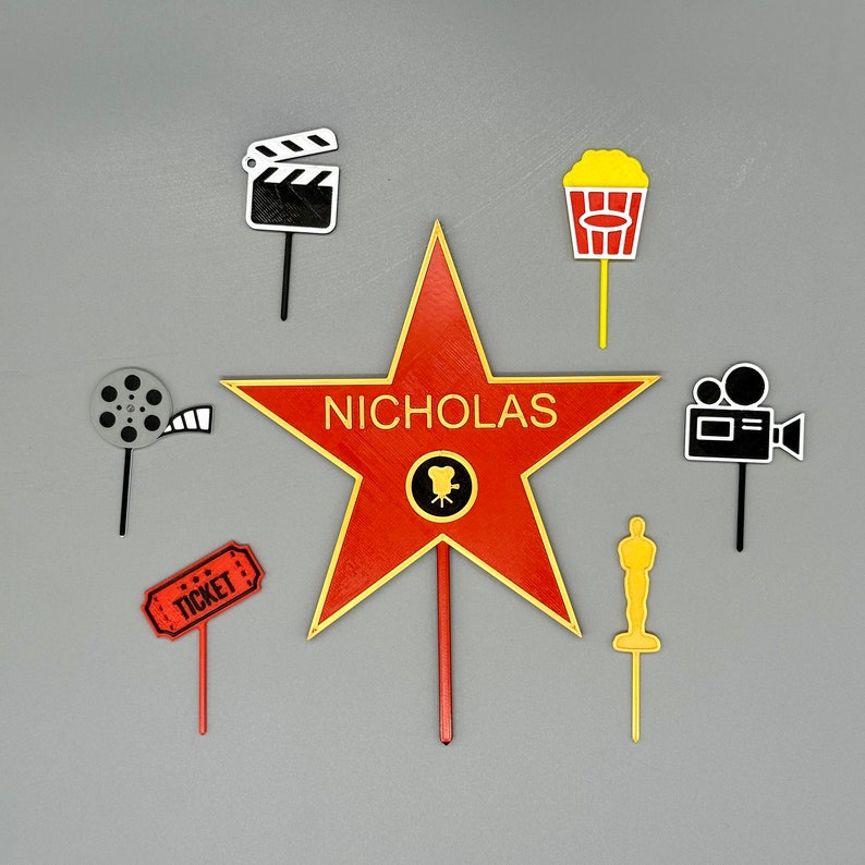 Movie Themed Party Bundle Movie Themed Cupcake Toppers 18 Count and 1 ...