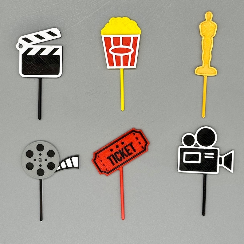 Movie Night Party Bundle Digital STL Files for 3D Printing, 6 Movie ...