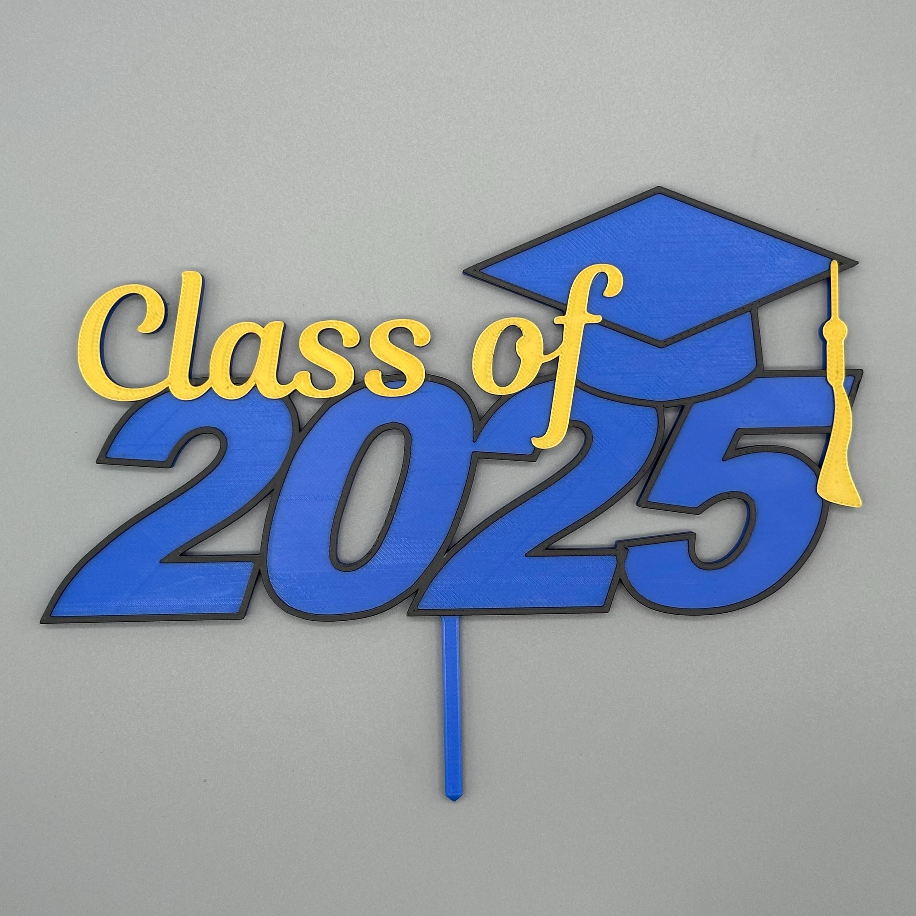 2025 Graduation Cake Topper, Class of 2025, 3D Printed Cake Topper - Etsy