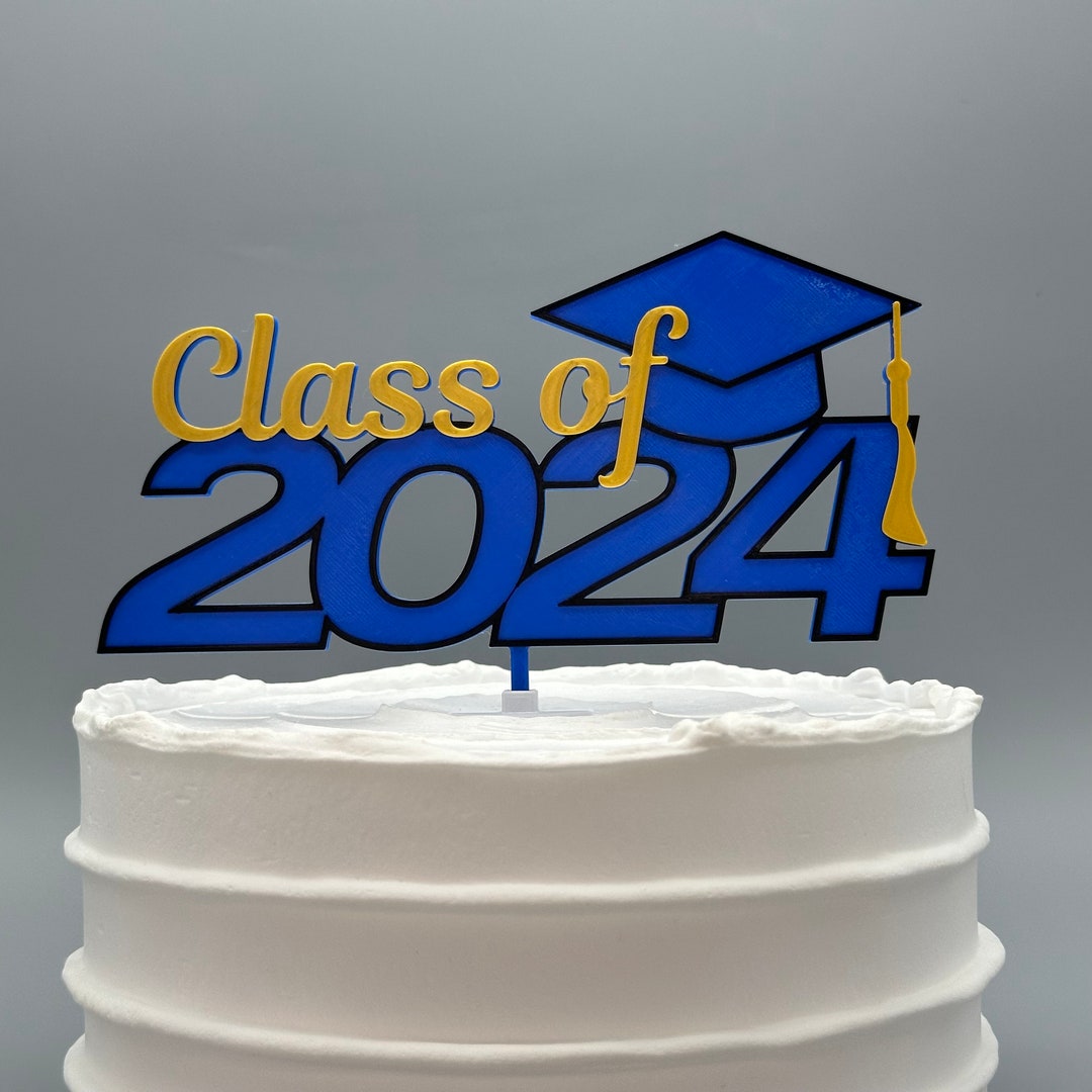 2024 Graduation Cake Topper Class of 2024 3D Printed Decor - Etsy