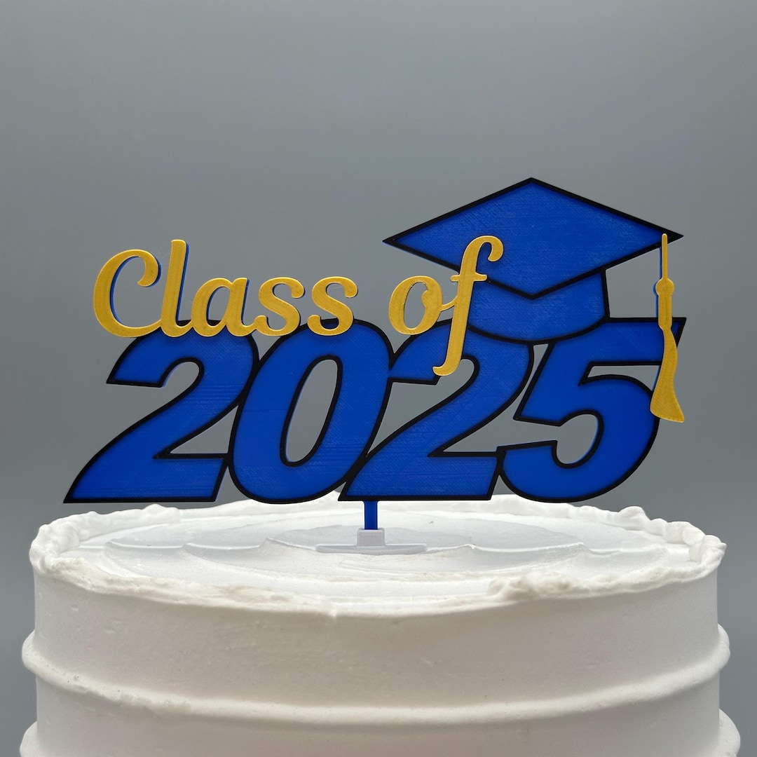 2025 Graduation Cake Topper, Class of 2025, 3D Printed Cake Topper - Etsy