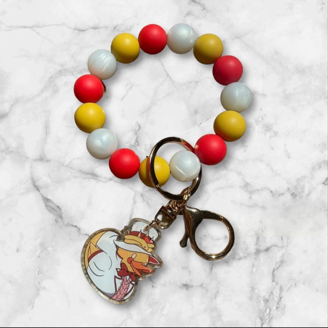 Lucifer Duck Stretchy Beaded Wristlet Keychain - Etsy