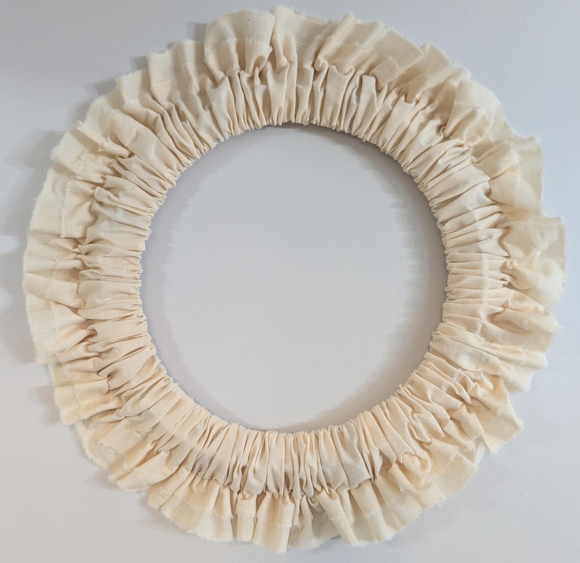 DIY Plain Wreath Blank Muslin Cotton Fabric 20" Wreath Wall Hanging to ...