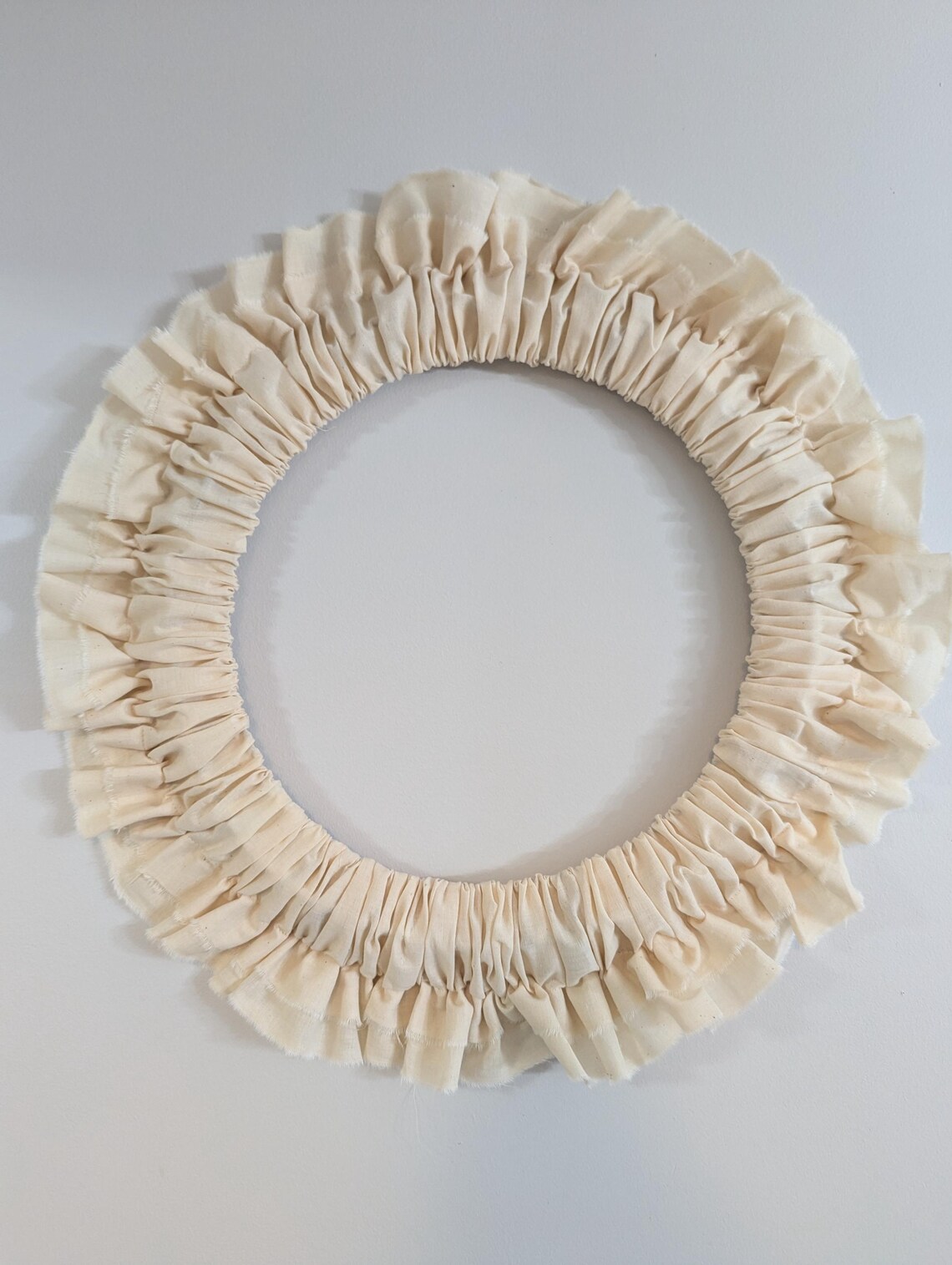 DIY Plain Wreath Blank Muslin Cotton Fabric 20" Wreath Wall Hanging to ...