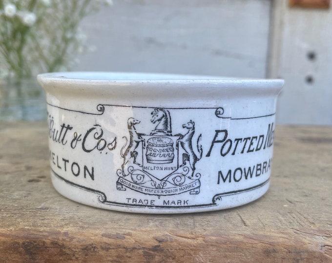 Antique - Rare Tebbutt & Cos Meat Pot - Potted Meat Jar - Antique ...